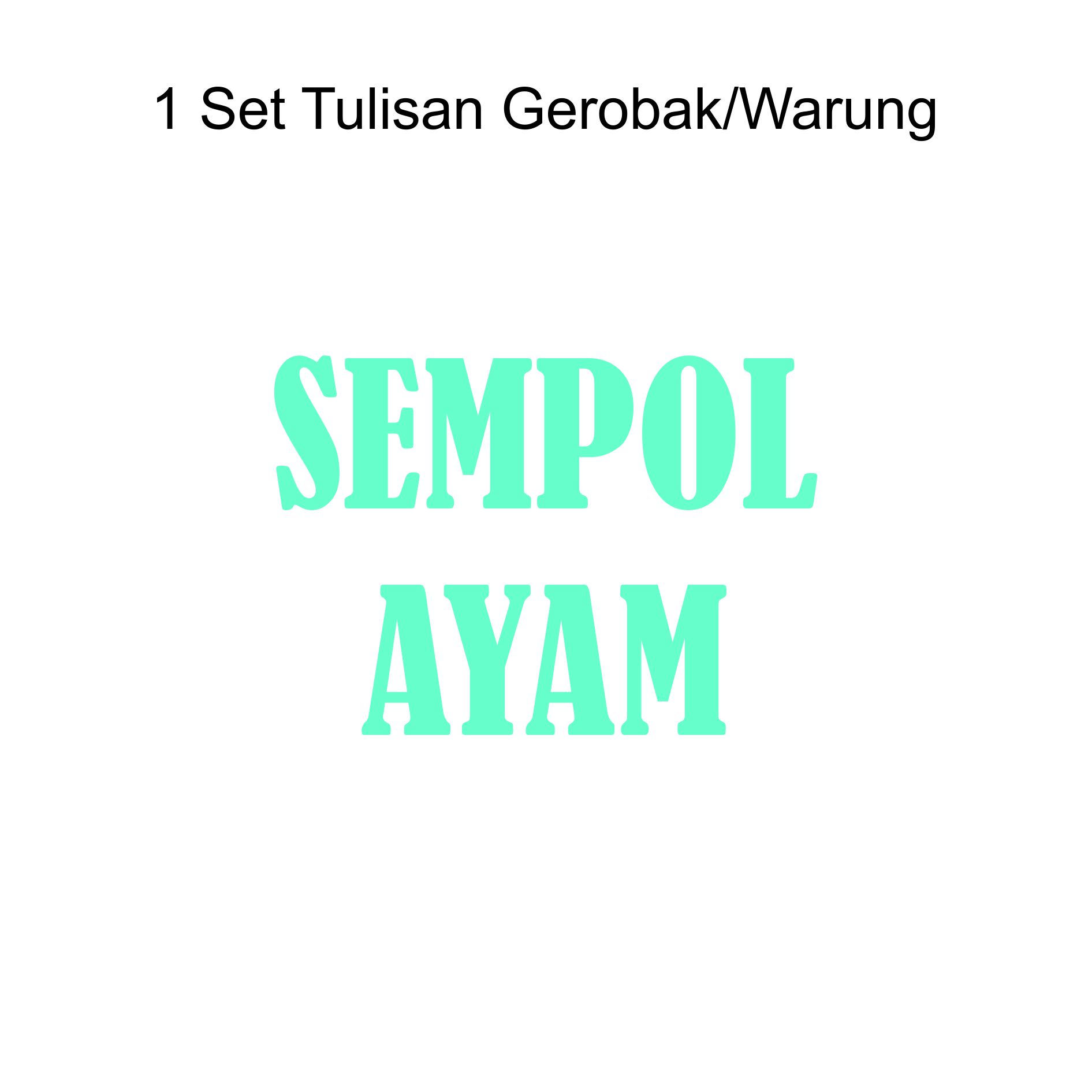 Stiker Gerobak Tulisan Sempol Ayam | Lazada Indonesia