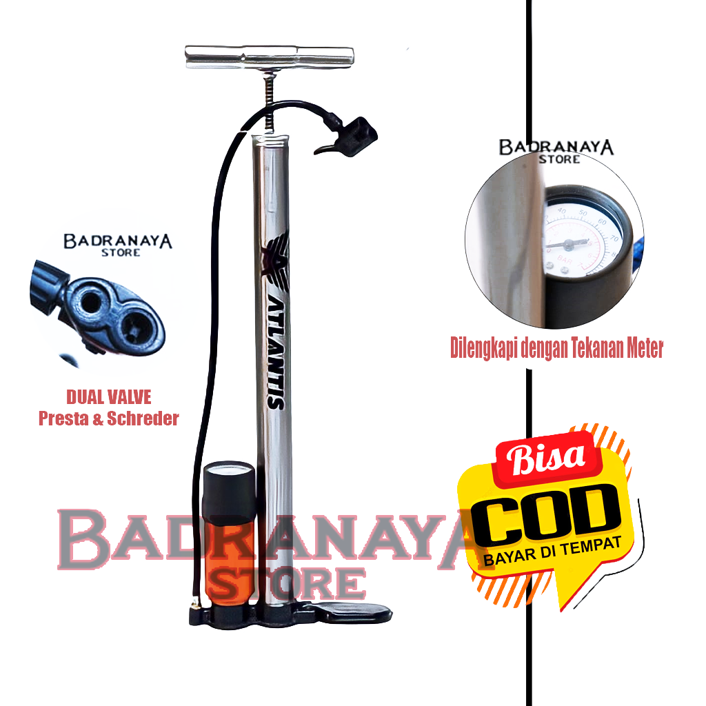 Pompa Tabung Ban Motor Sepeda Bola Manual Hidrolik Kompa Angin Tangan ...