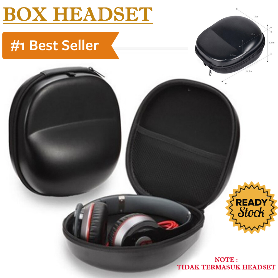 Nbbox Hard Shell Waterproof Case for Headphones Square Box Tempat Wadah ...