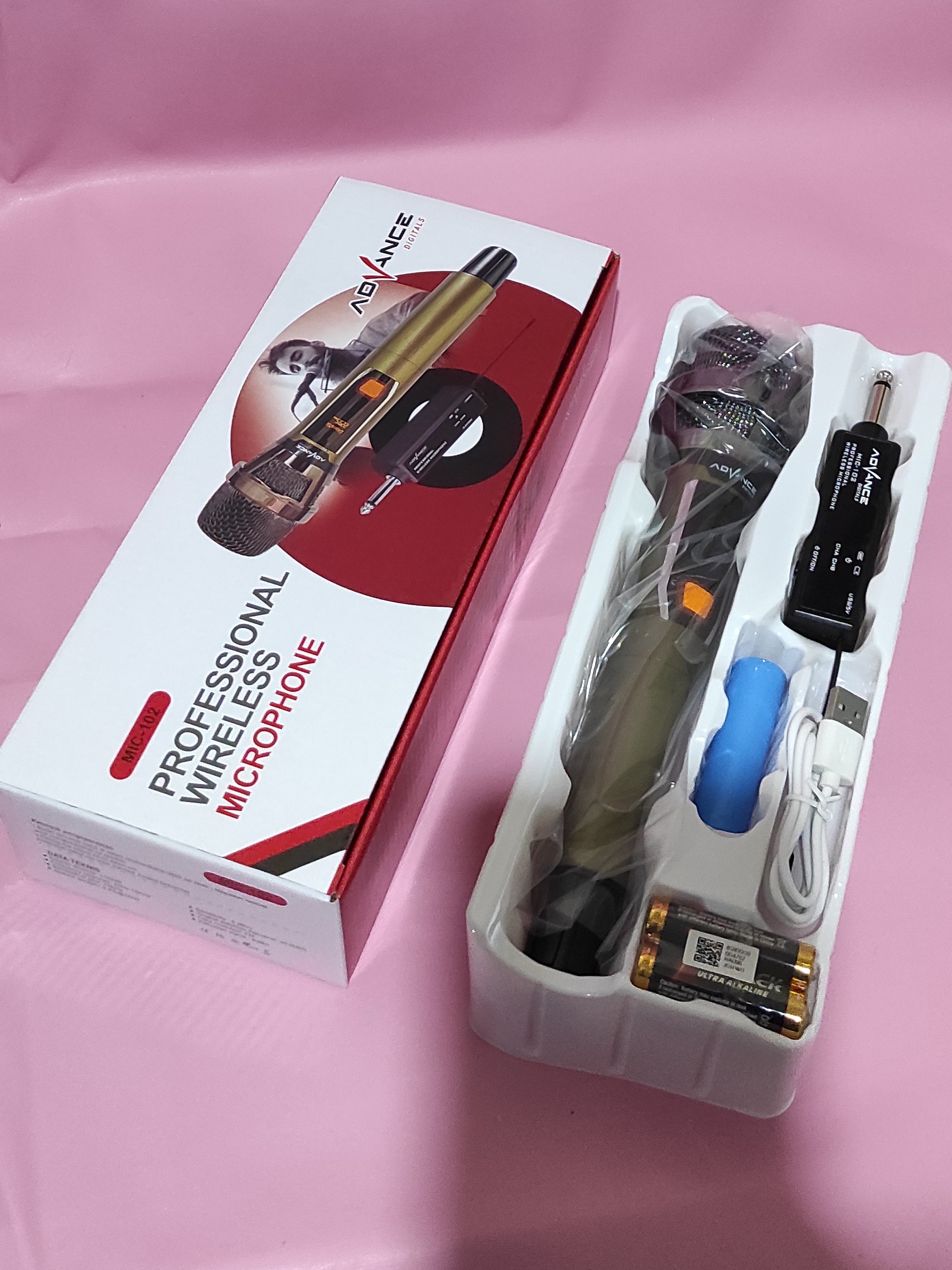 Mic wireless single advance 102 Mic Profesional Wireless Microphone ...