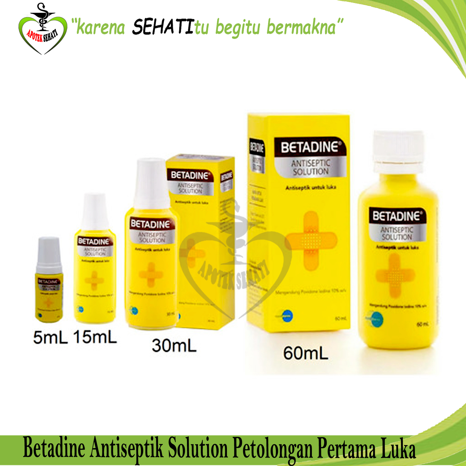 Betadine Solution Antiseptic Mengobati Luka Kulit Mencegah Infeksi ...