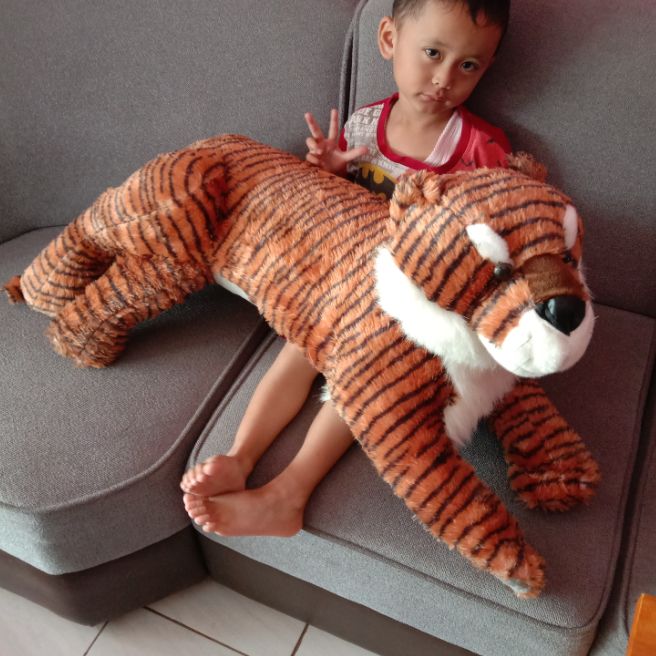 BONEKA KUCING MACAN HARIMAU SINGA TUTUL LORENG BELANG JUMBO BESAR 1 ...