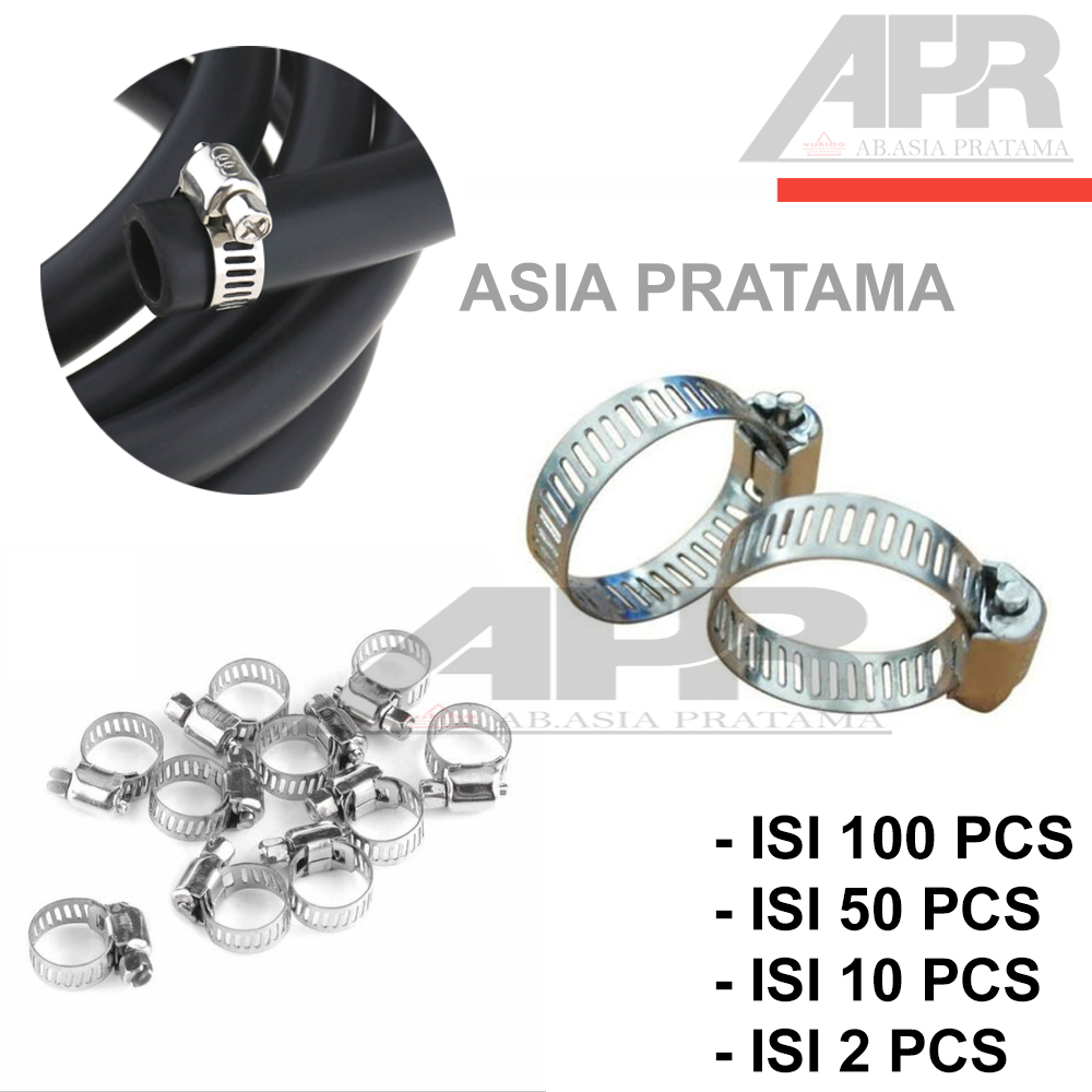 Grosir Isi 100 Pcs Stainless Klem Selang Gas Lpg Klem Gas Anti Bocor