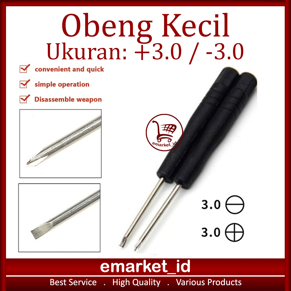 Obeng Satuan Kecil Plus Minus 3 / Mini Kembang Laptop Kaca Mata HP | Lazada Indonesia