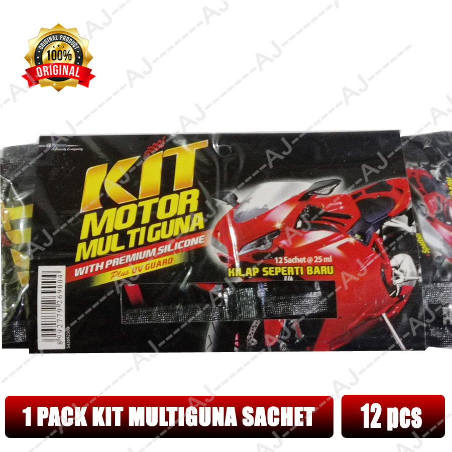 1 PACK ISI 12 SACHET KIT MULTIGUNA 25 ML SACHET PENGGILAP BODY KIT ...