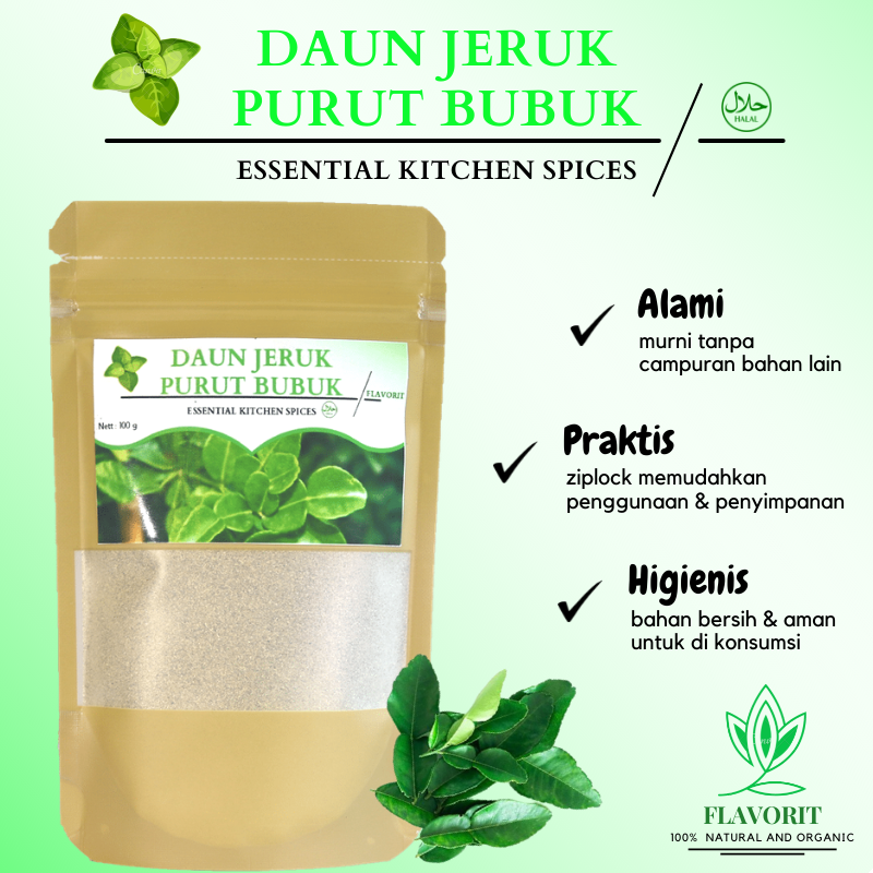 Daun Jeruk Purut Bubuk Original Organik Bumbu Dapur Lengkap Rempah ...