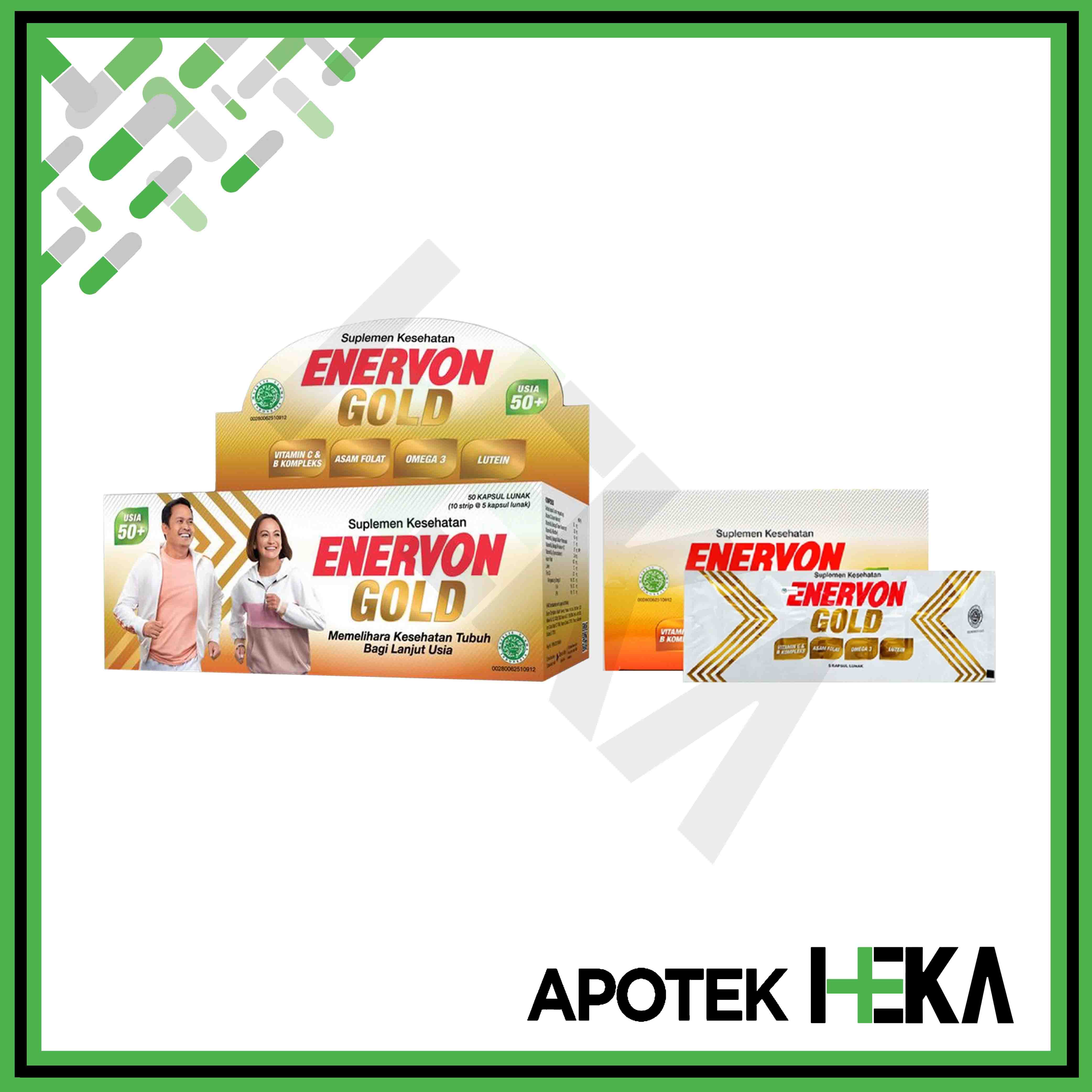 Enervon Gold Box isi 10x5 Kapsul - Multivitamin Lanjut Usia | Lazada ...