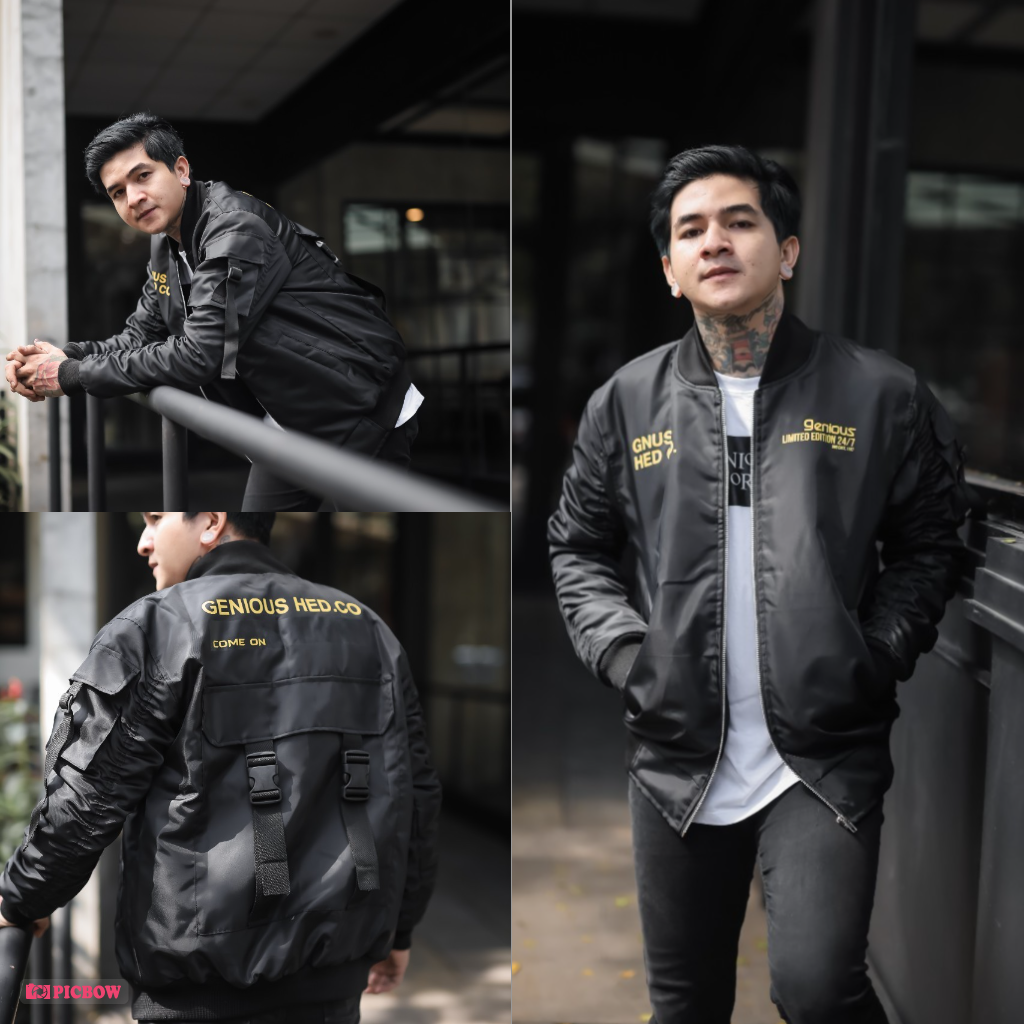 MECCA OUTWEAR JAKET BOMBER KREMLIN WARNA PUTIH GENIOUS | Lazada Indonesia