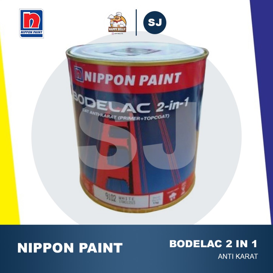 Cat Besi & Kayu Anti Karat Bodelac 2 in 1 Nippon Paint - Gloss - 2,7KG ...