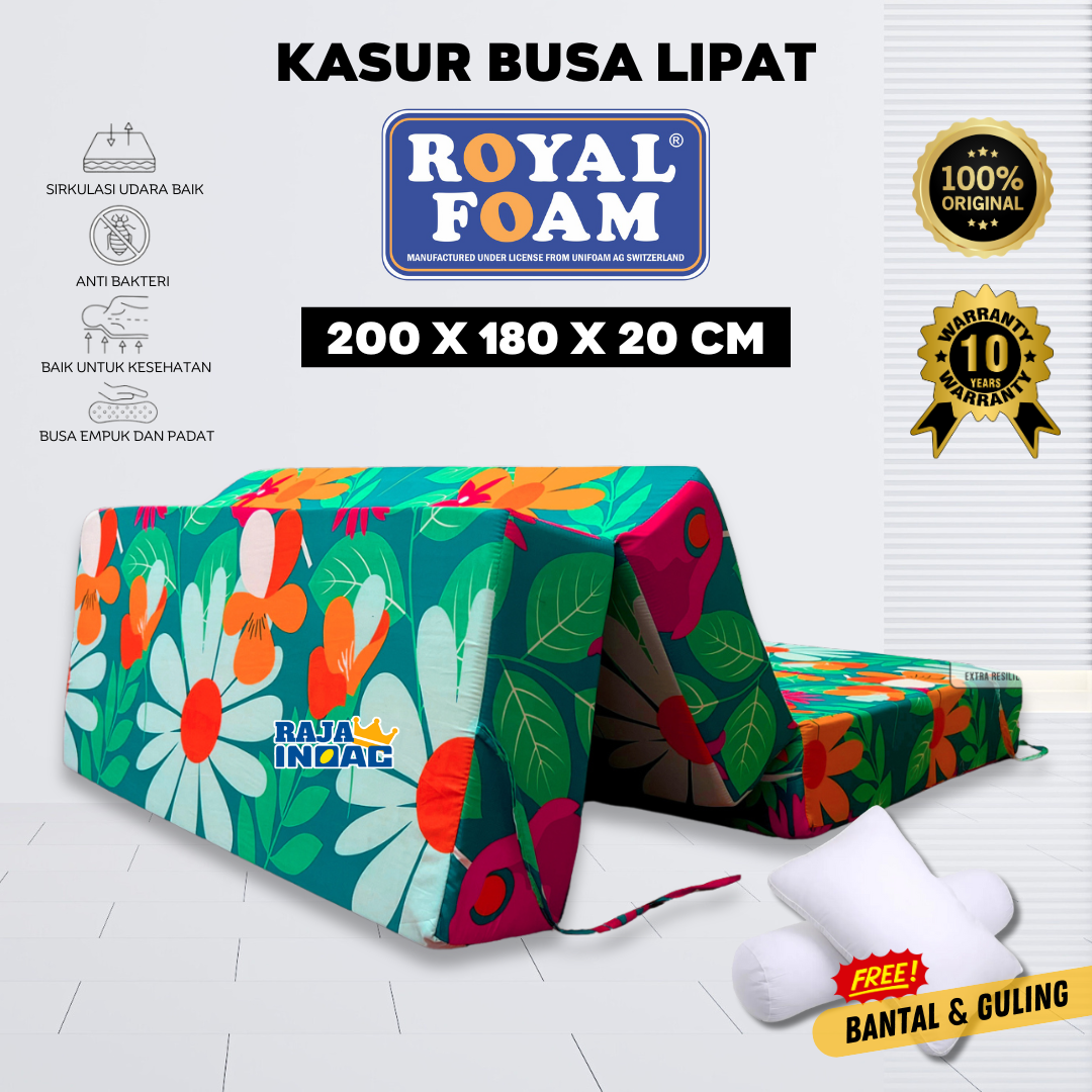 200x180x20 Kasur Busa Lipat ROYAL Foam Original Garansi 10 Tahun Ukuran ...