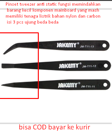 Pinset tweezer anti static fungsi memindahkan barang kecil komponen ...