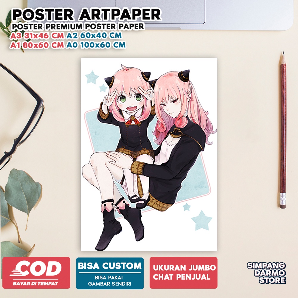 Poster Spy X Family Anya Twilight Loid Forger Yor Ibu Anya Bond Anjing ...