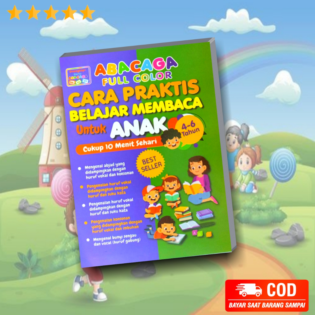 Buku Abacaga Cara Praktis Belajar Membaca Untuk Anak 4-6thn / Full ...