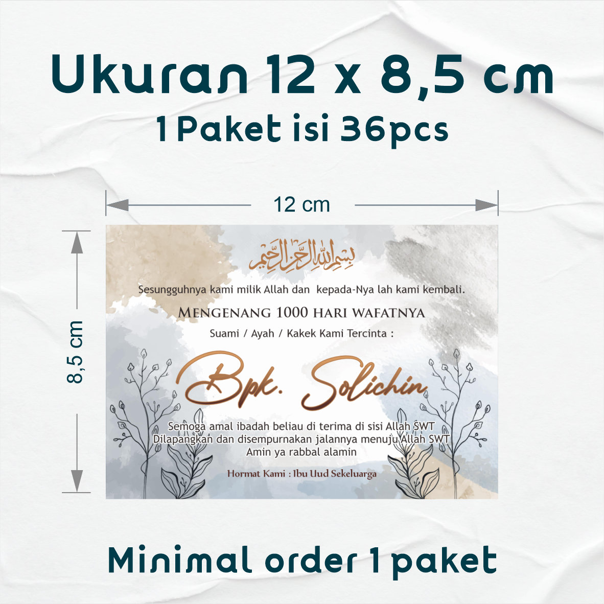 STIKER MENGENANG / STIKER WAFAT / STIKER 100 HARI / STIKER 40 HARI ...