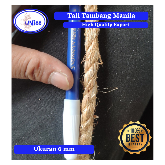 Tali Tambang Manila Kecil Sedang Besar Harga Per Meter Tali Goni Coklat ...