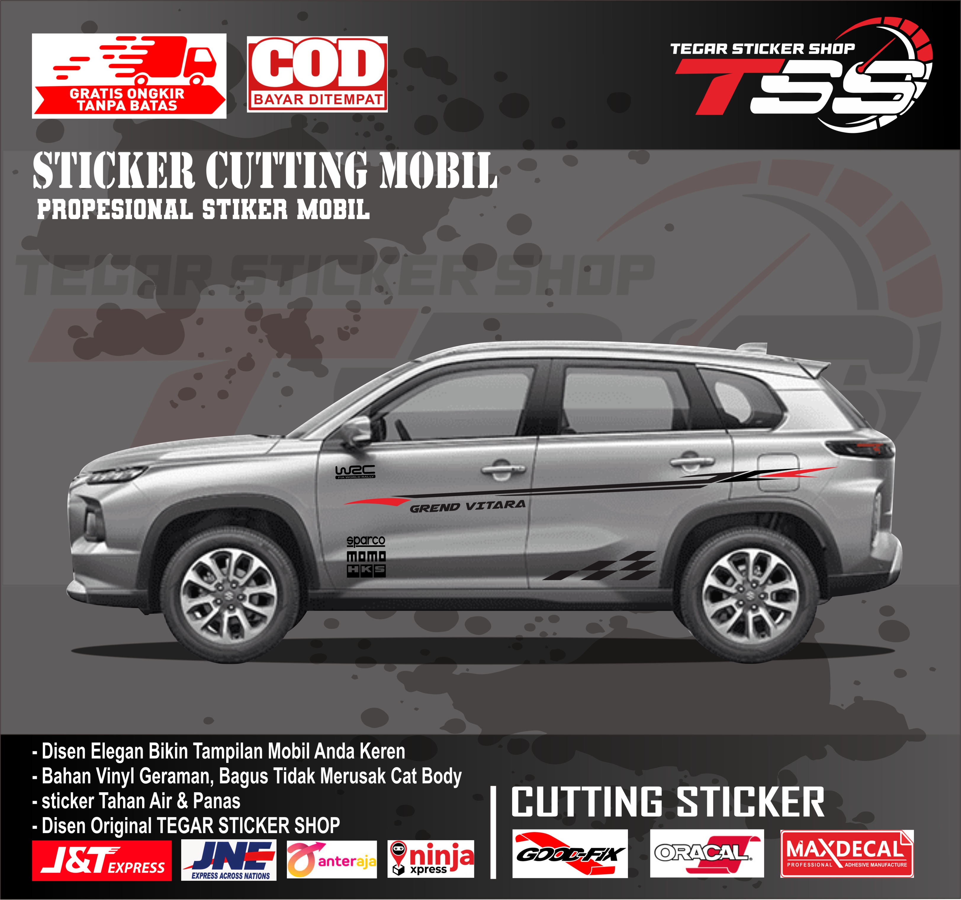 sticker mobil suzuki grend vitara sticker lis mobil suzuki grend vitara ...