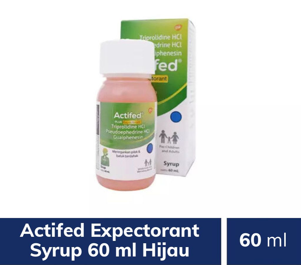 Actifed Sirup 60 ml Hijau | Actifed Sirup 60 ML | Lazada Indonesia