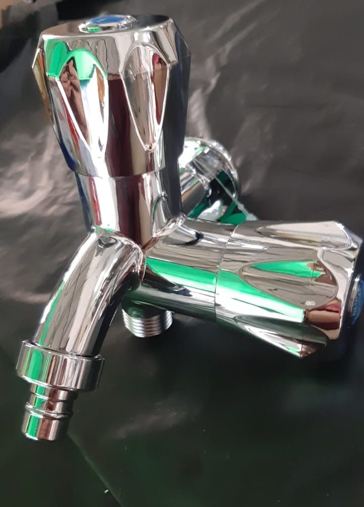 KRAN CABANG PVC SOLIGEN BULAT MAHKOTA CROME S.10/KRAN CABANG MAHKOTA ...