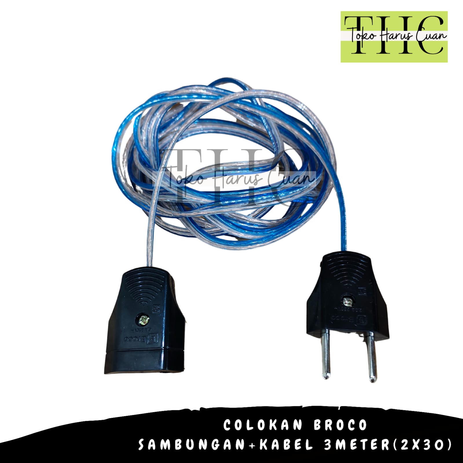 Colokan Broco Sambungan+kabel 3meter 2x30/colokan kabel/colokan listrik ...