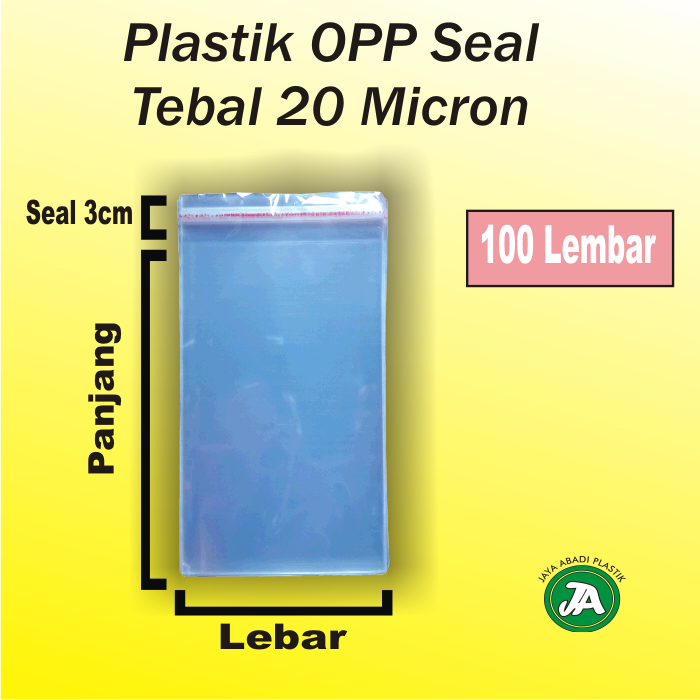Plastik OPP Seal 9 x 25 Cm Plastik Bening Plastik OPP Tebal 20 Mic Isi 100 Lembar | Lazada Indonesia