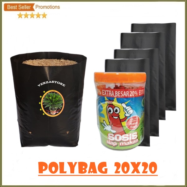 7 lembar Plastik Polibag Polibeg Polybag Poliback Polibek Polibak Uk ...