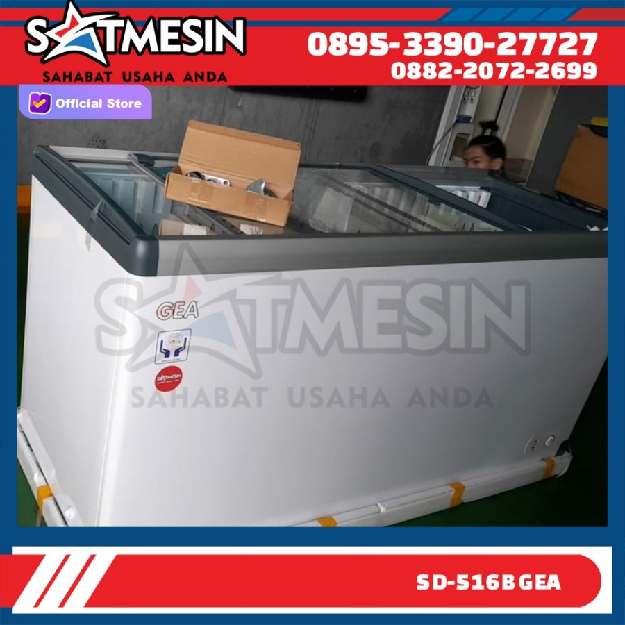 GEA SD-516B SD 516B SD516B SLIDING FLAT GLASS FREEZER | Lazada Indonesia