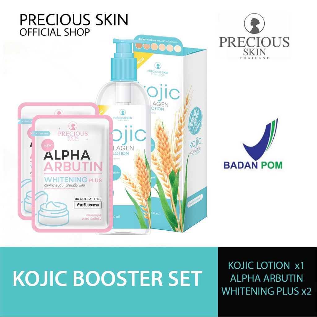 Precious Skin Thailand Kojic Booster Body Whitening Set / Handbody ...