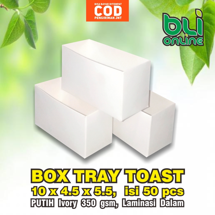 10x4.5x5.5 Box Tray Toast Laminasi / Box Roti Bakar / Kotak Roti ...