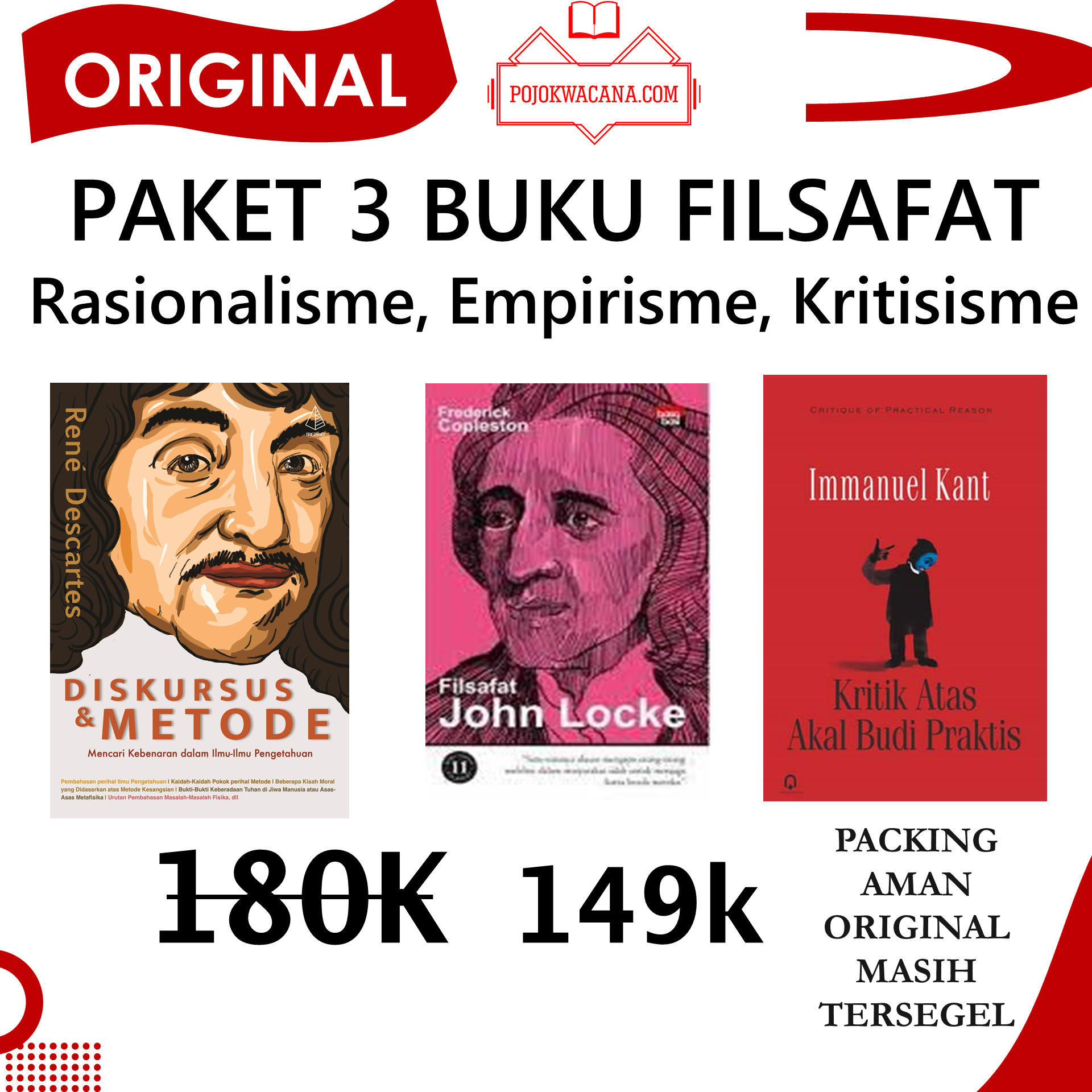 Original – Paket 3 Buku Filsafat – Diskursus dan Metode Rene Descartes ...