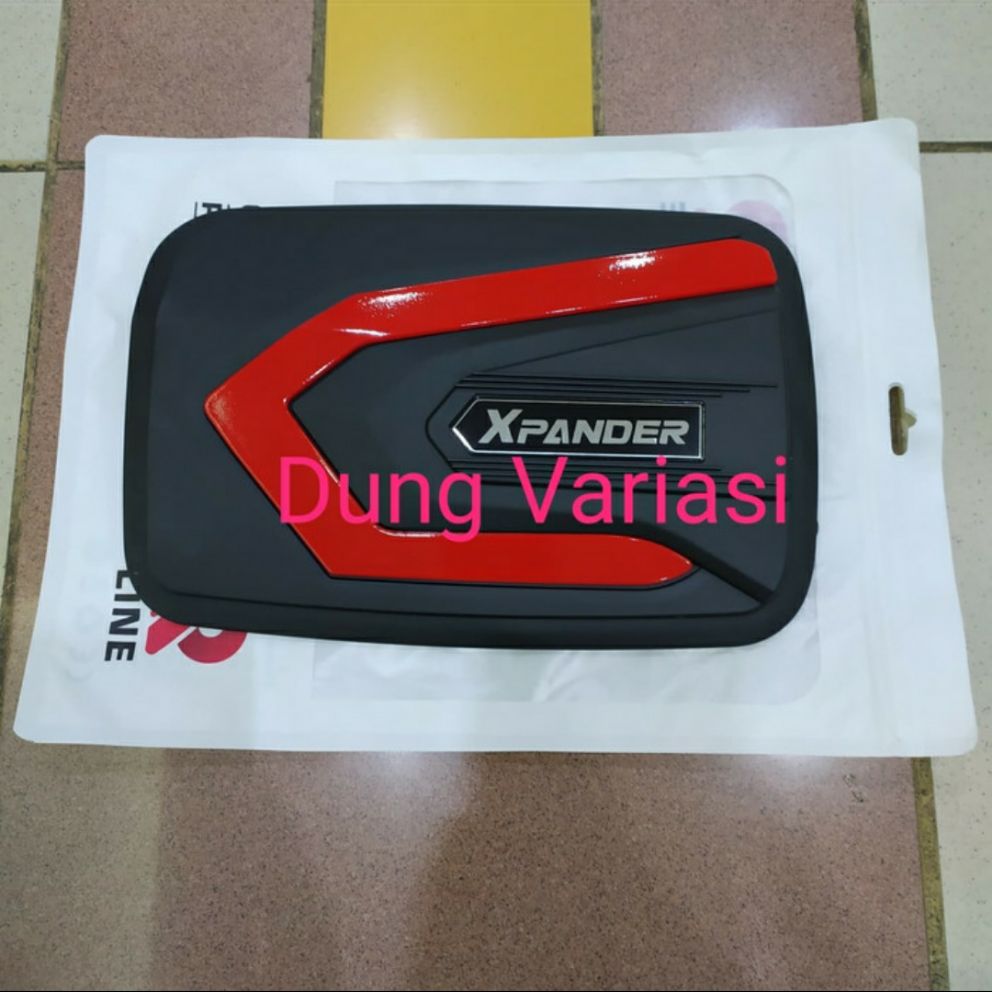 tank cover tutup tangki mobil xpander hitam dop list merah | Lazada ...