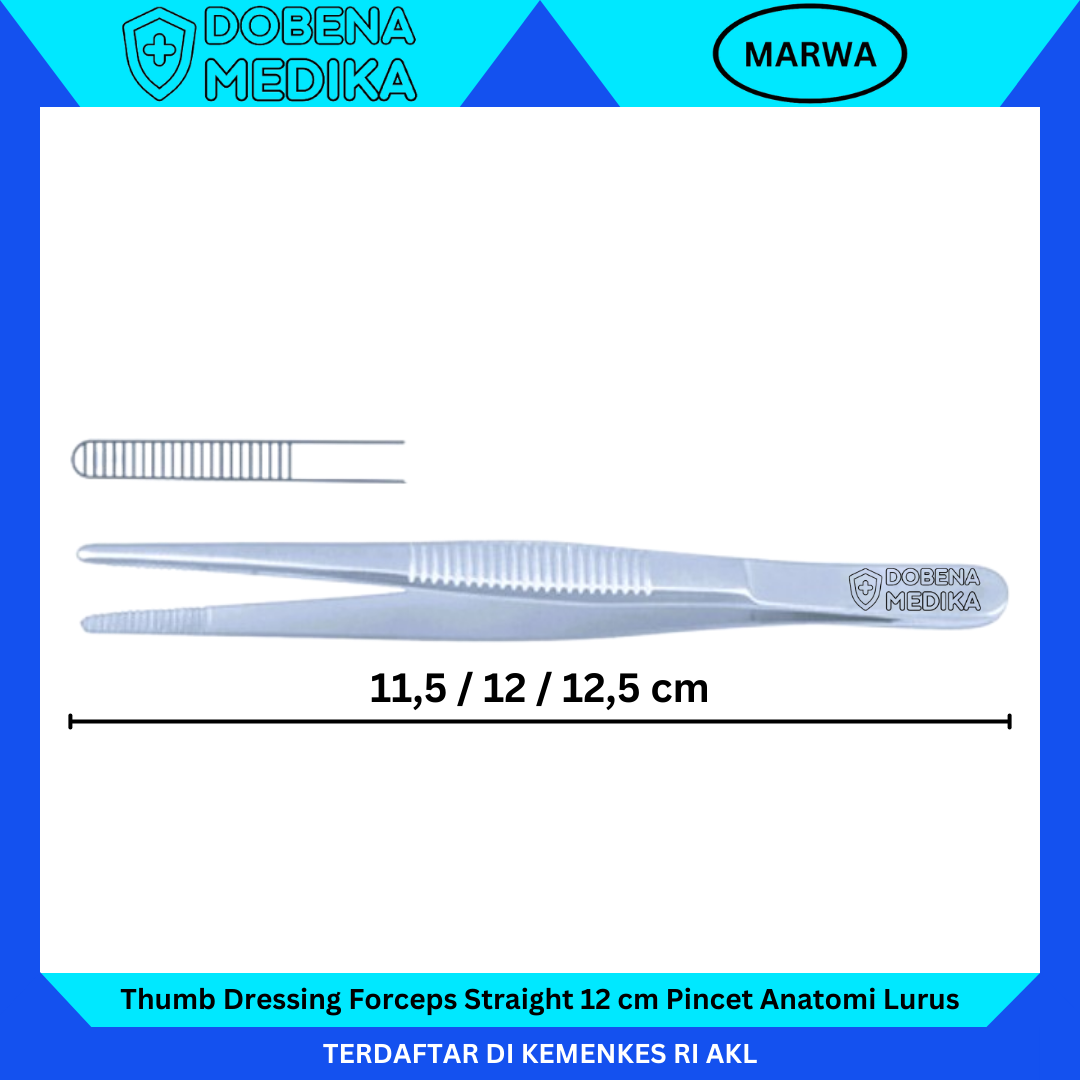 Pinset Anatomi Lurus 12 cm / Pincet Anatomis Medis / Thumb Dressing ...