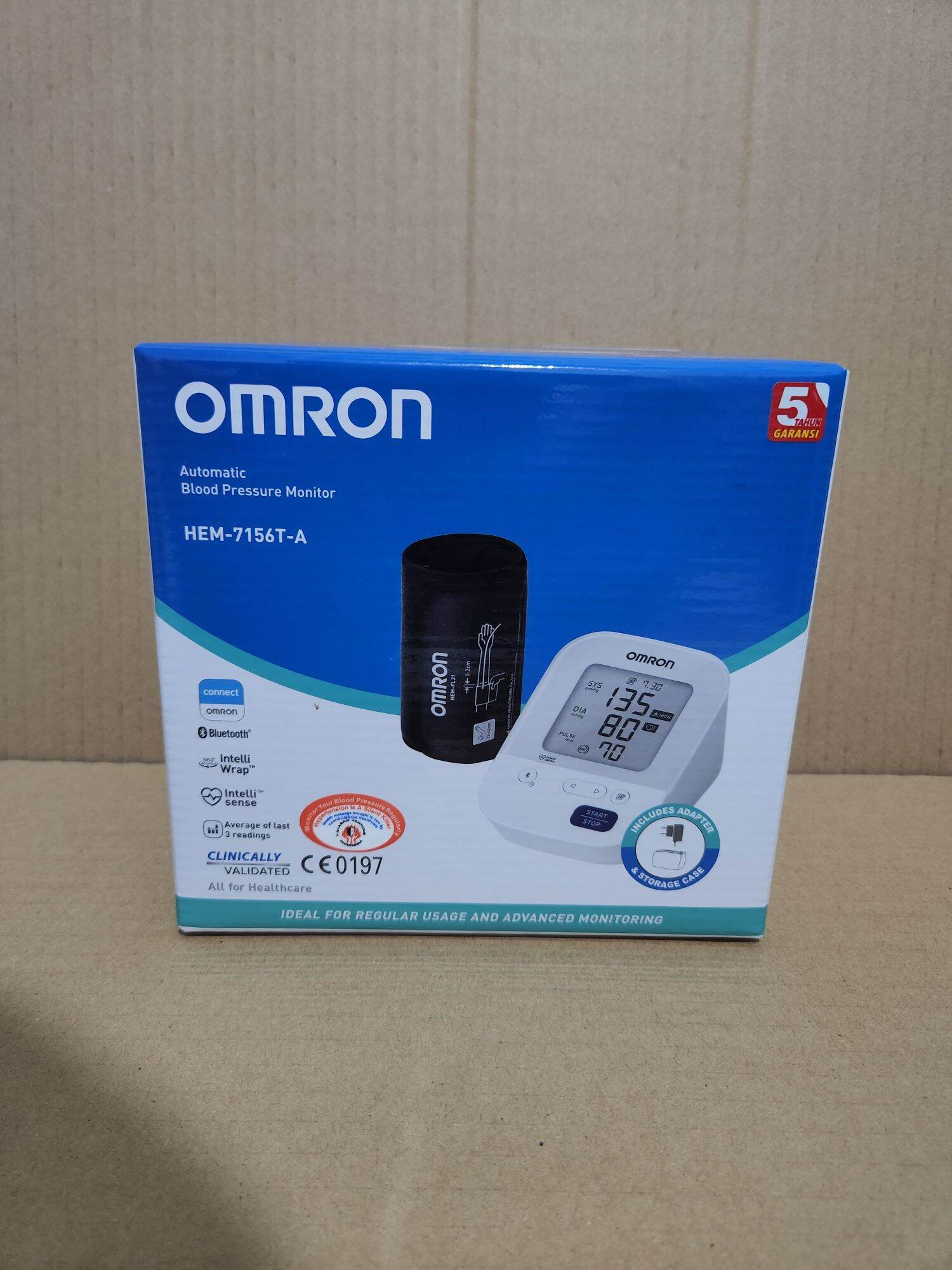 Tensimeter Digital OMRON HEM-7156T-A With Adaptor BPM Automatic Blood ...