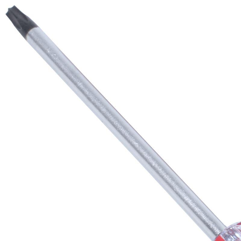 2 Pcs Red Clear Antislip Handle 4mm Magnet Tip T25 Security Torx ...