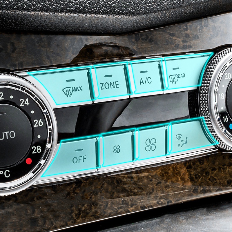 8PCS AC Dash Buttons Cover Media Volume Buttons Cover Stickers for ...