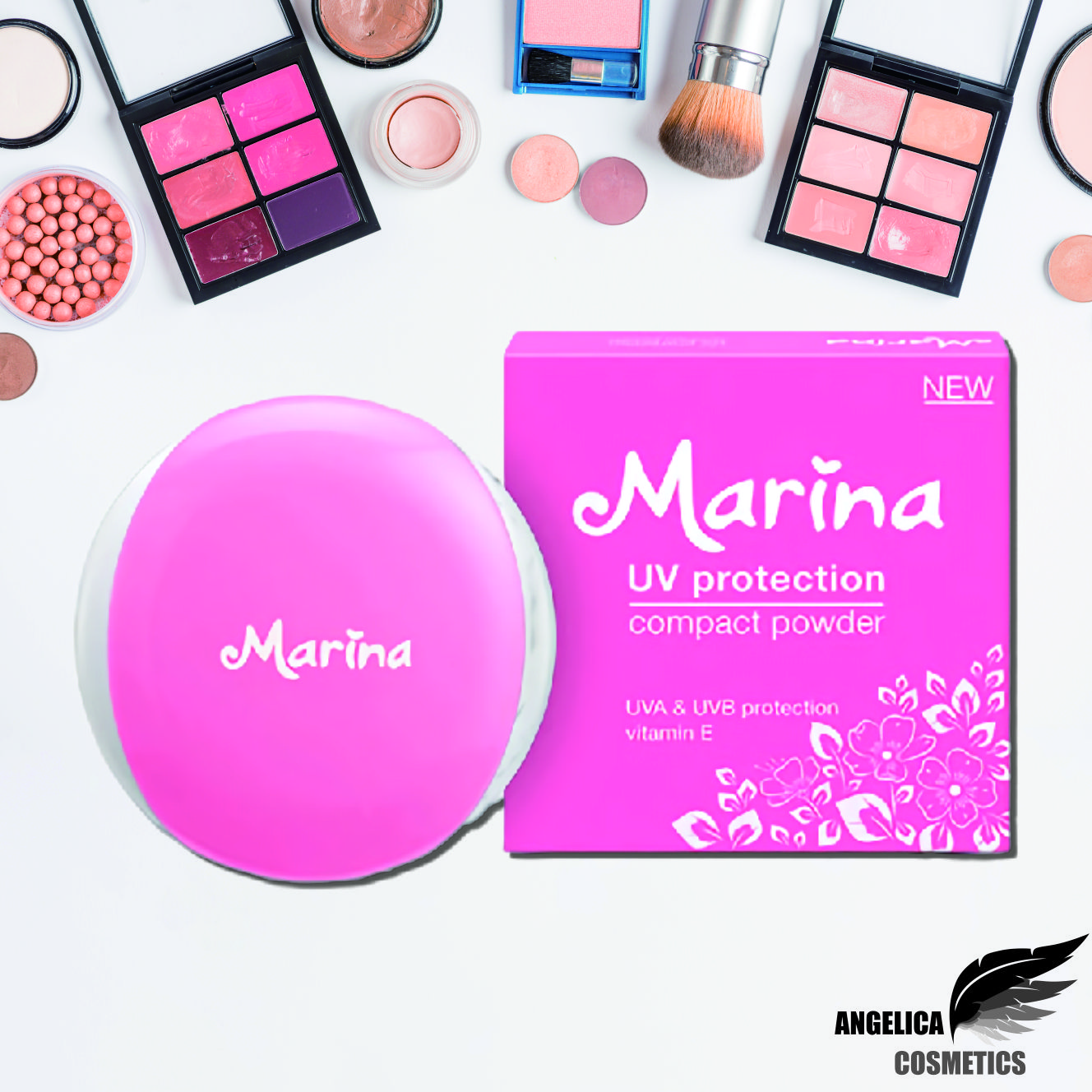 MARINA COMPACT POWDER UV BRIGTHEN UP 12GR / BEDAK PADAT MARINA | Lazada ...