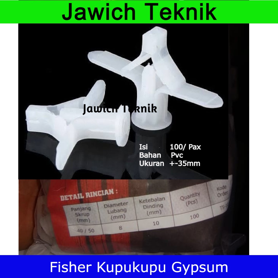 Fisher Gipsum Kupukupu Sekrup Skrup Gypsum | Lazada Indonesia