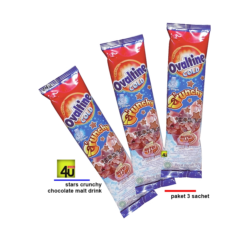Ovaltine - COLD CRUNCHY Chocolate Malt Drink - Paket 3 sachet | Lazada ...