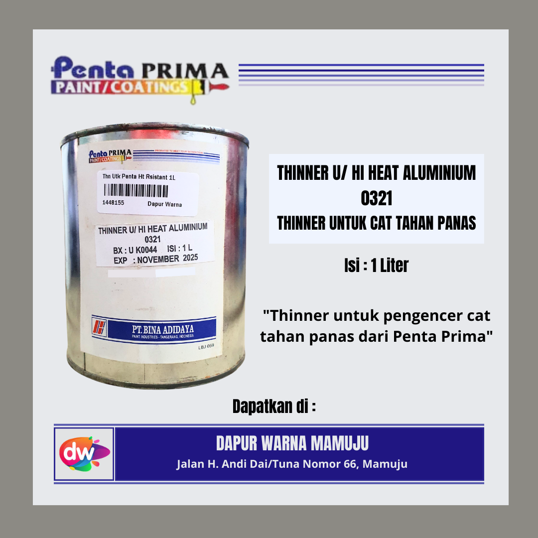 [Sulsel-Sulbar] Thinner Untuk Hi Heat Aluminium Penta Prima (Pengencer Cat Tahan Panas Penta ...