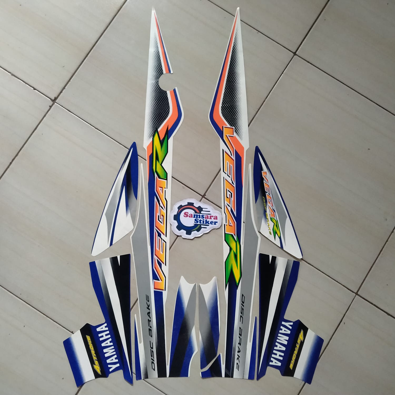 Stiker Motor Yamaha Vega R 2004 Putih-Biru | Lazada Indonesia