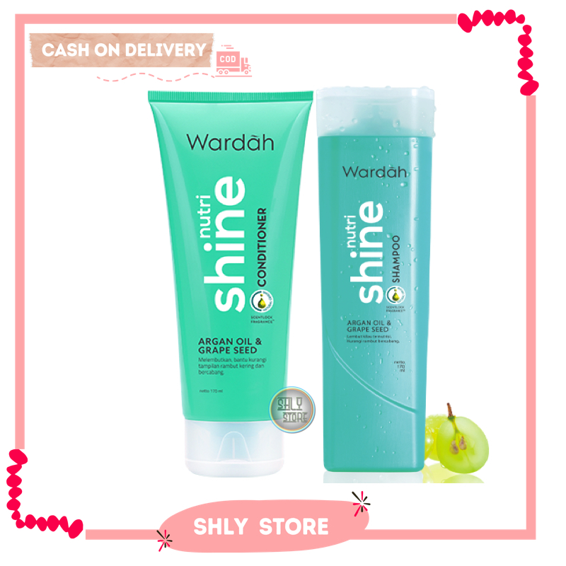 Wardah Shampo + Conditioner Nutri Shine 170 mL | Paket Perawatan Rambut ...