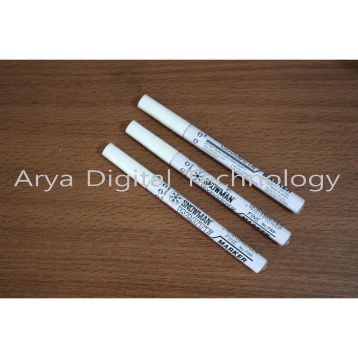 Spidol Putih Permanent White Paint Marker FWP-12 Snowman Bagus Origina ...