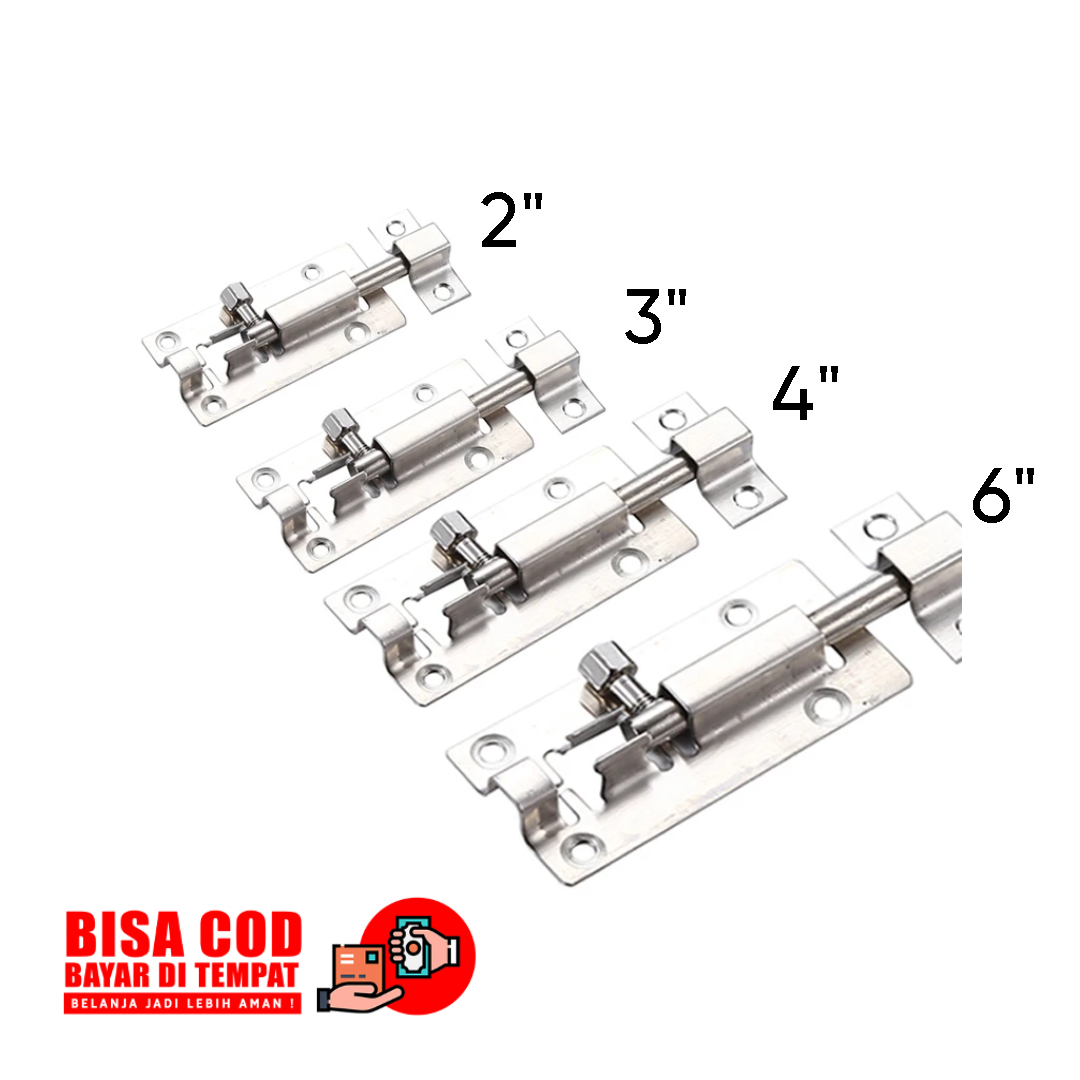 PROMO !!! Grendel Slot Pintu Jendela 2 inch, 3 inch, 4 inch, 5 inch ...