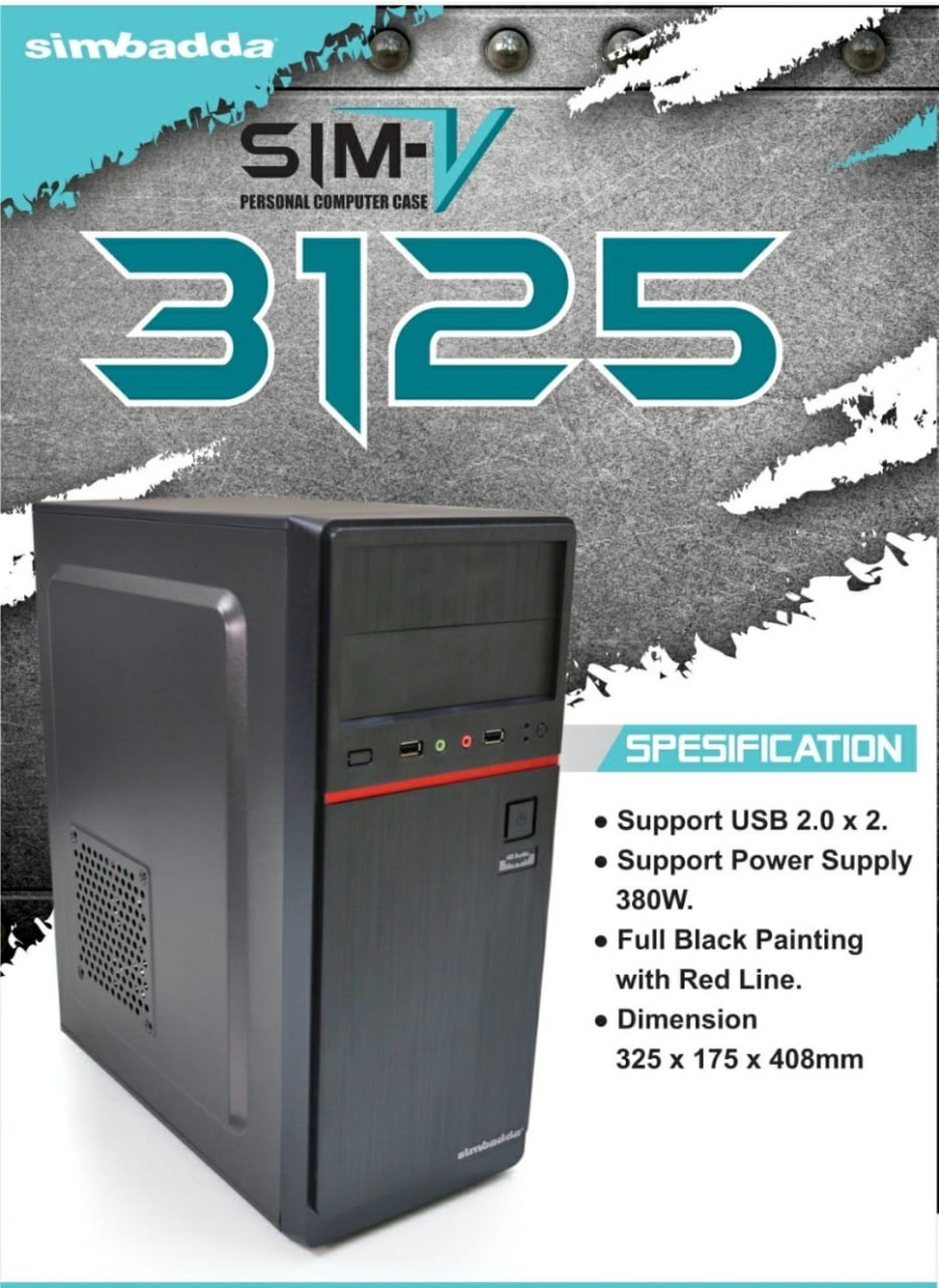 Casing SIMBADDA SIM V 3125 with PSU 380W / Simbadda SimV | Lazada Indonesia