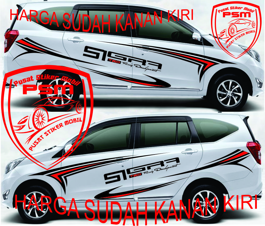 NEW striping stiker mobil Daihatsu sigra cutting sticker mobil sigra side decal | Lazada Indonesia