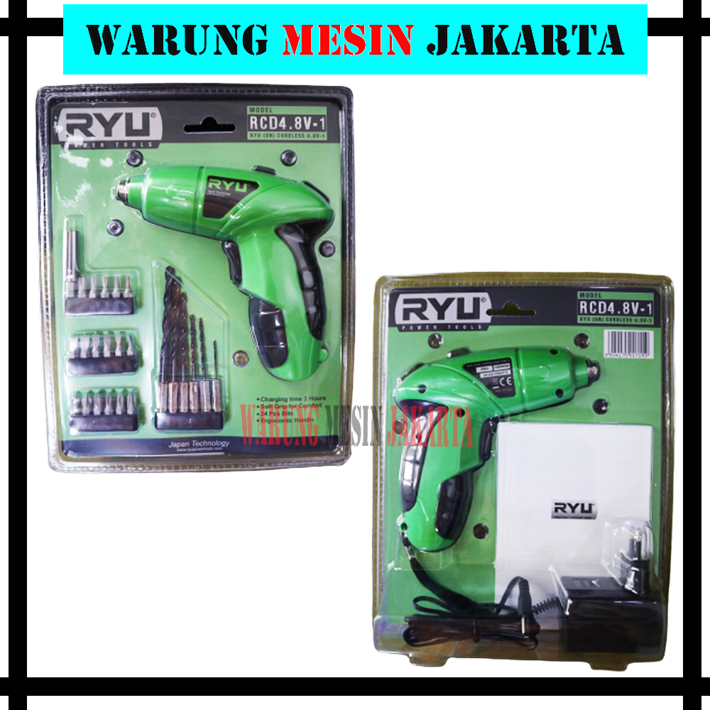 RYU CORDLESS RCD 4.8 V-1 - BOR LISTRIK BOR BATERAI 4.8V | Lazada Indonesia