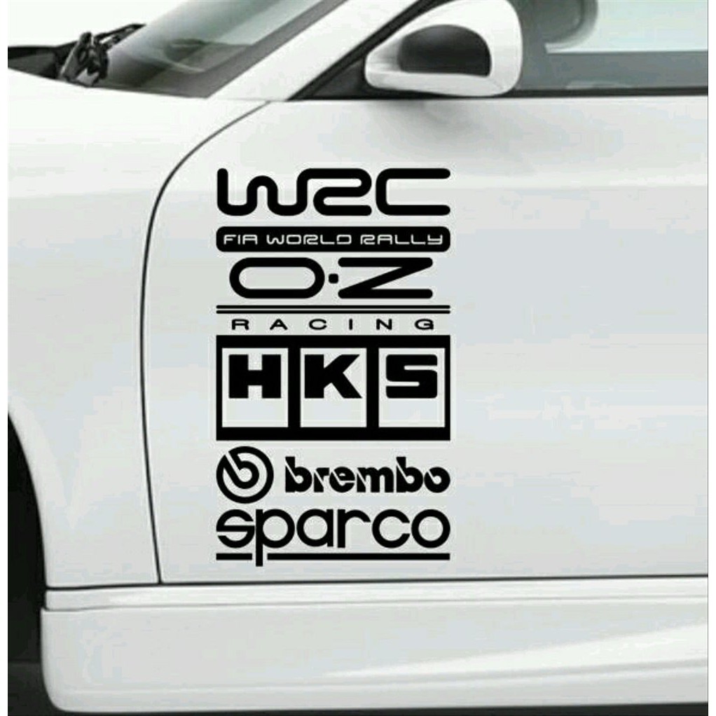 BEST SELLER STIKER MOBIL WRC OZ RACING STIKER SPARCO STIKER HKS BREMBO ...
