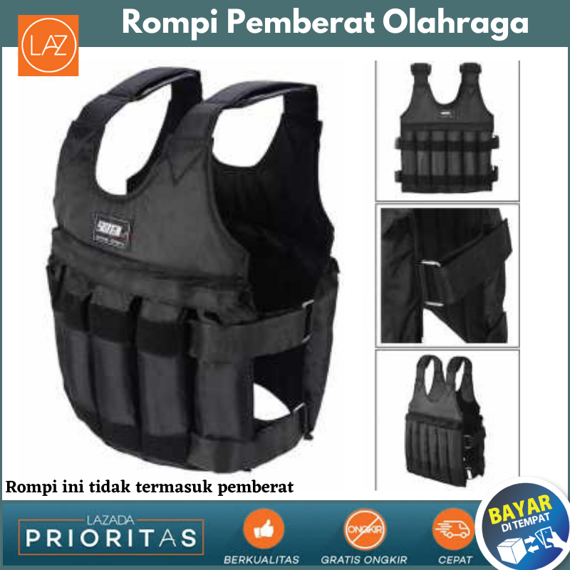 Rompi Pemberat Latihan Lari Weighted Vest Beban 20kg / Rompi Pemberat ...