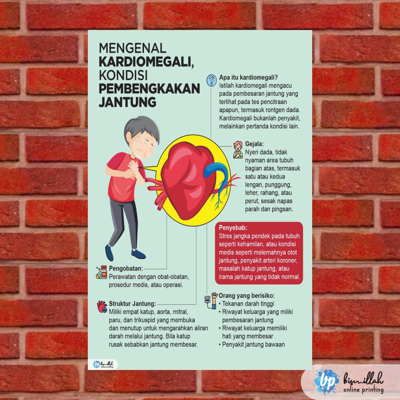 Poster Kesehatan Mengenal kardiomegali, Kondisi Pembengkakan Jantung ...