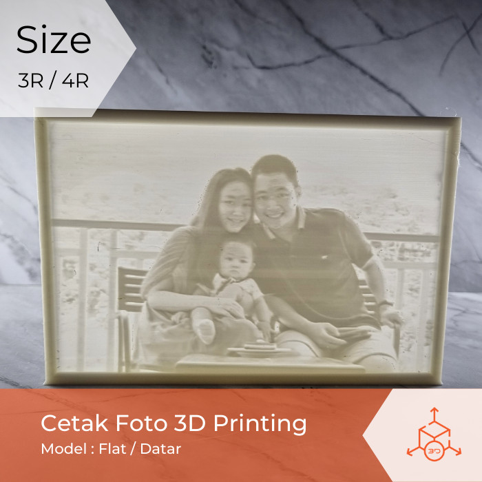 Custom Foto 3D Printing | Lithophane Flat / Curve Model | Cetak Foto ...