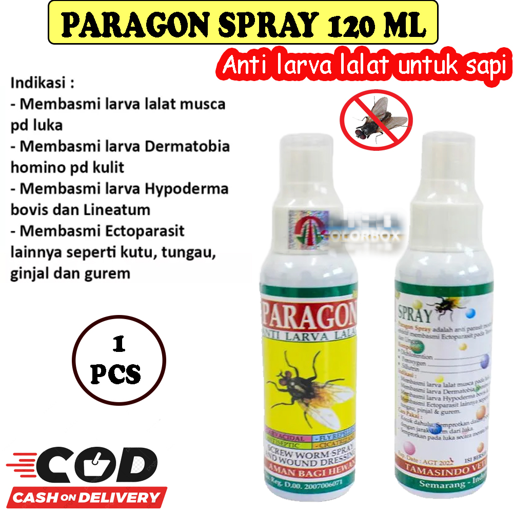 MR Paragon Spray 120 Ml Anti Larva Lalat Untuk Sapi Hewan Ternak Obat ...
